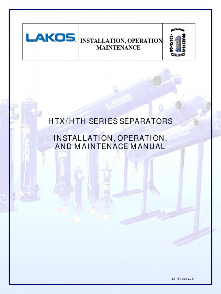 HTX/HTH Series Separators Installation, Operation, and Maintenace ...