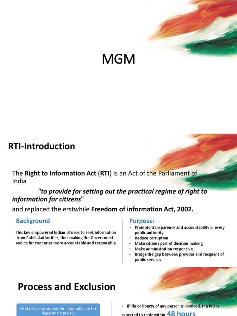 MGM Sjmsom Iitb Rti | PDF | Freedom Of Information Laws By Country ...