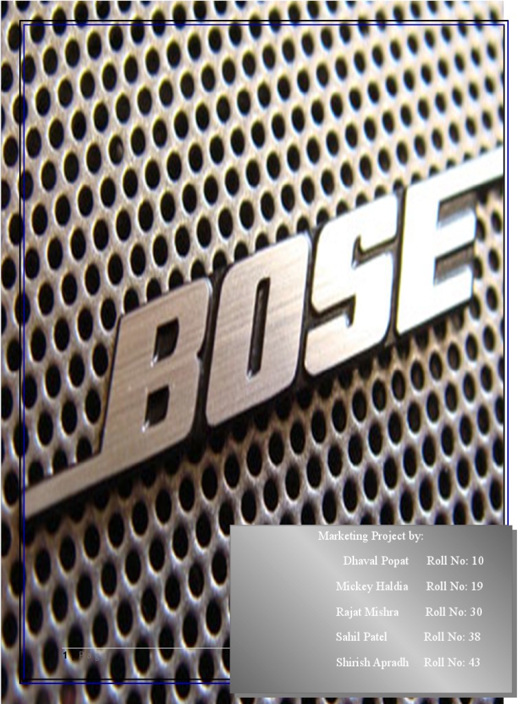 Bose Marketing Project | PDF | Loudspeaker | Audio Electronics