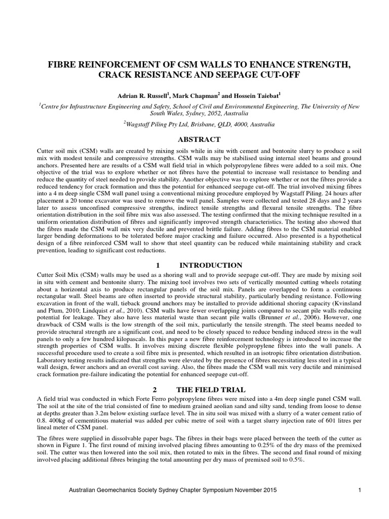 Fibre Reinforcement of CSM Walls To Enhance Strength, Crack Resistance ...