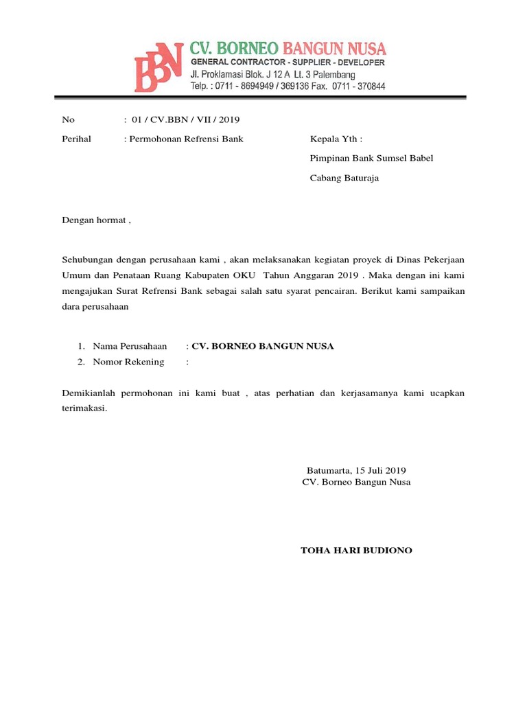 KOP Surat Borneo | PDF