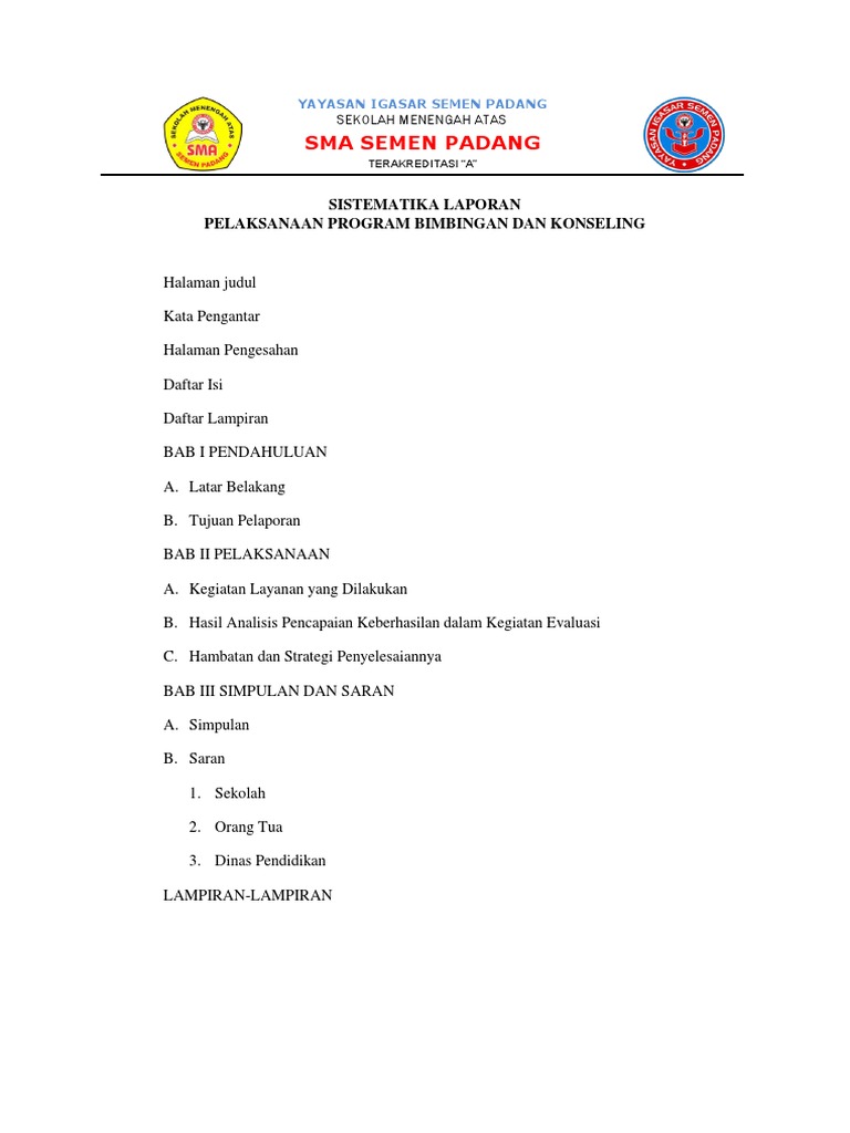 Format Laporan Pelaksanaan Program BK | PDF | Karier & Perkembangan | Bisnis