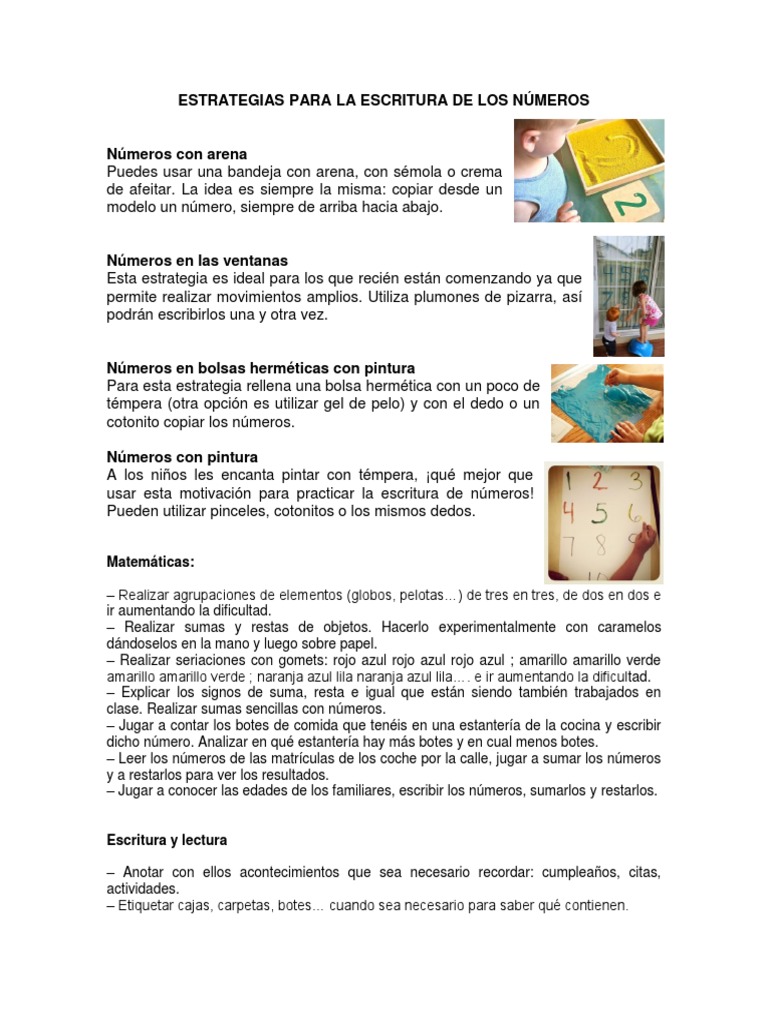 Estrategias para Escribir Números | PDF | Aquisición de idioma ...