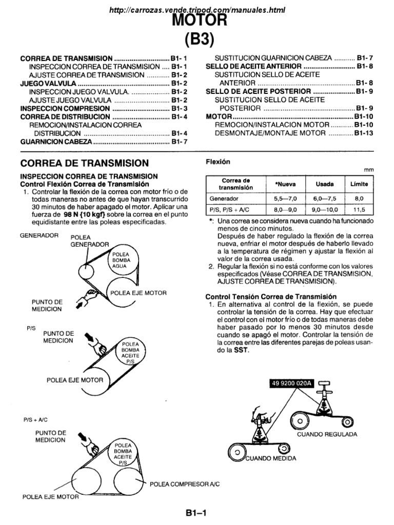 Manual de Motor Ford B3 1.8 y Correas | PDF