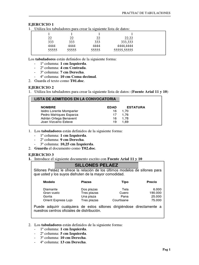 Practica de Tabulaciones | PDF | Enseñanza de matemática | Science