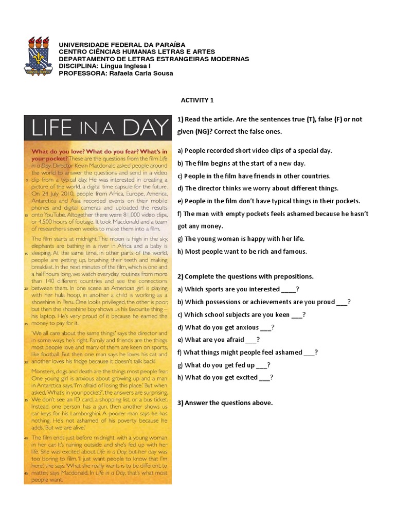 Activity 1 PDF | PDF