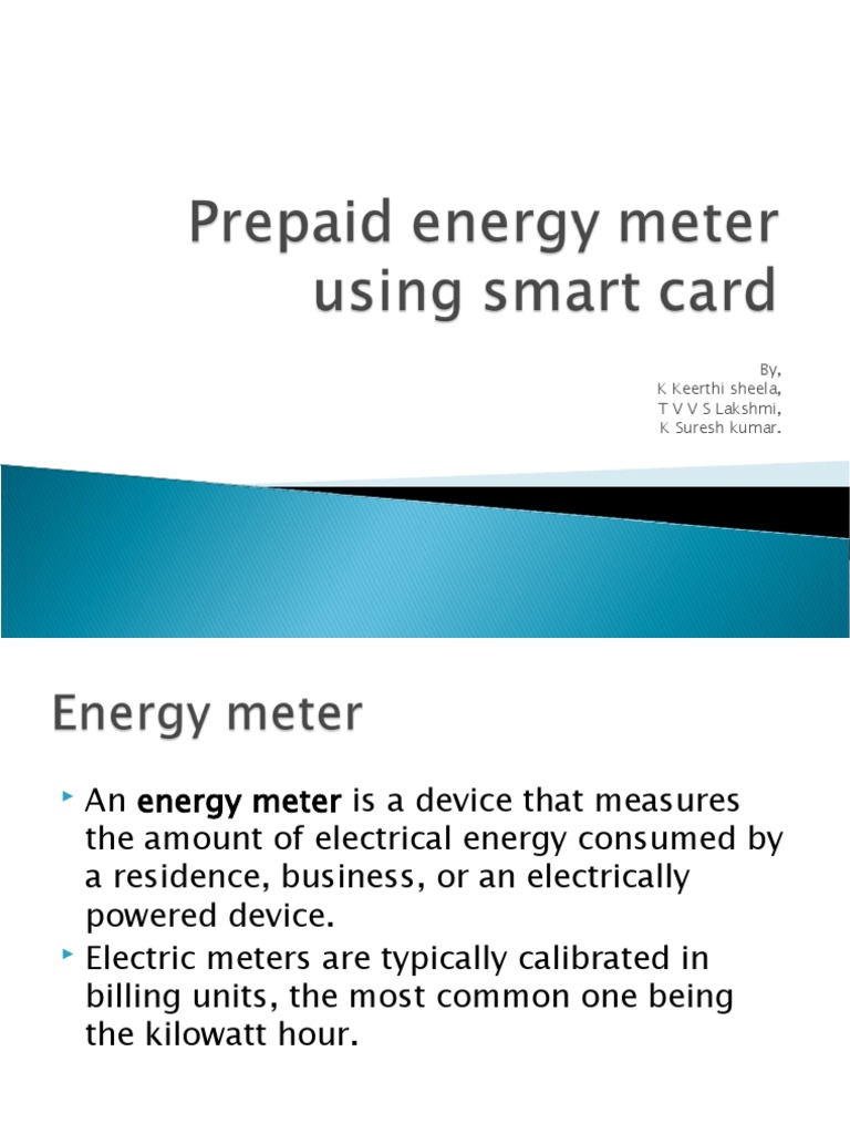 Prepaid Energy Meter Using Smart Card | PDF | Business | Rectifier