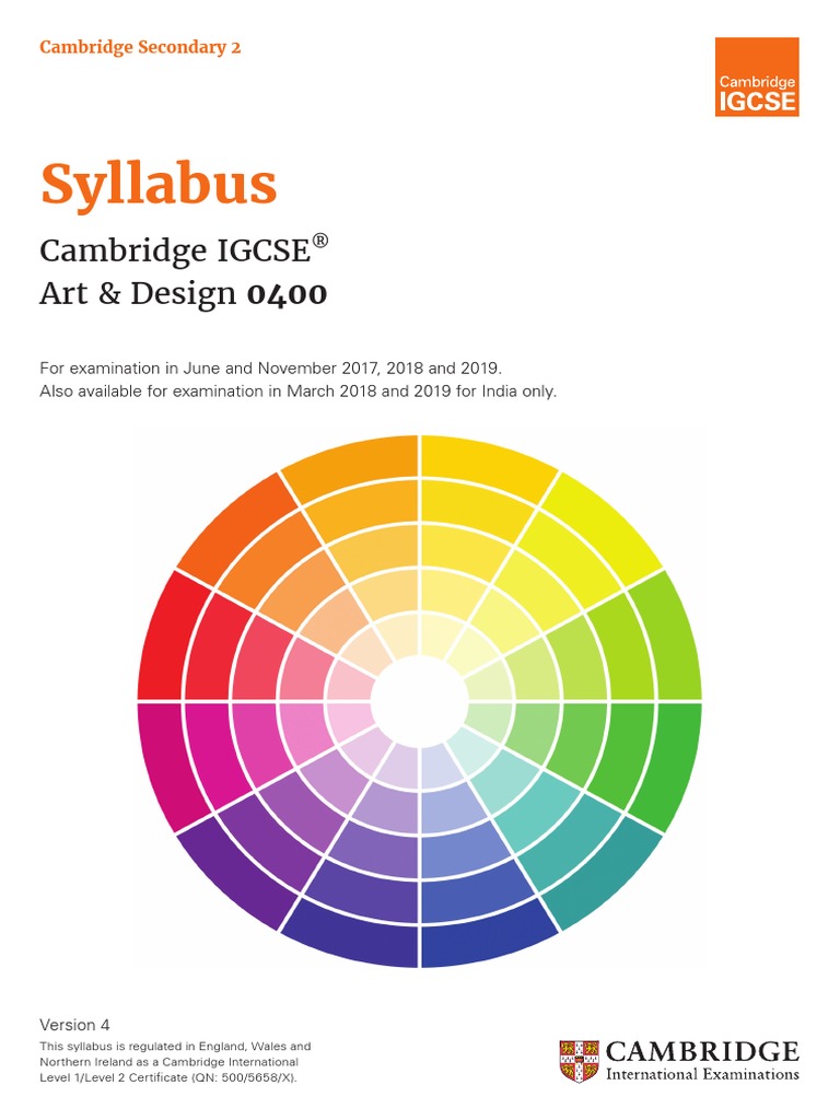Syllabus: Cambridge IGCSE Art & Design 0400 | PDF | Graphic Design ...