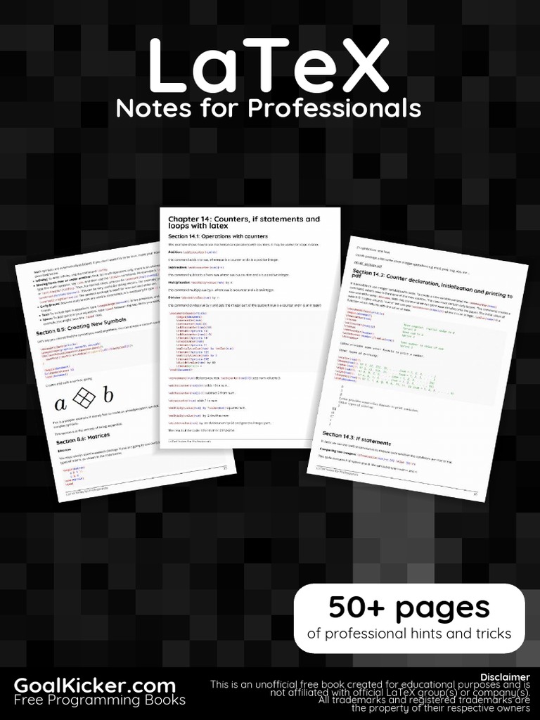 Latex: Notes For Professionals | PDF | Linux Distribution | Parameter ...