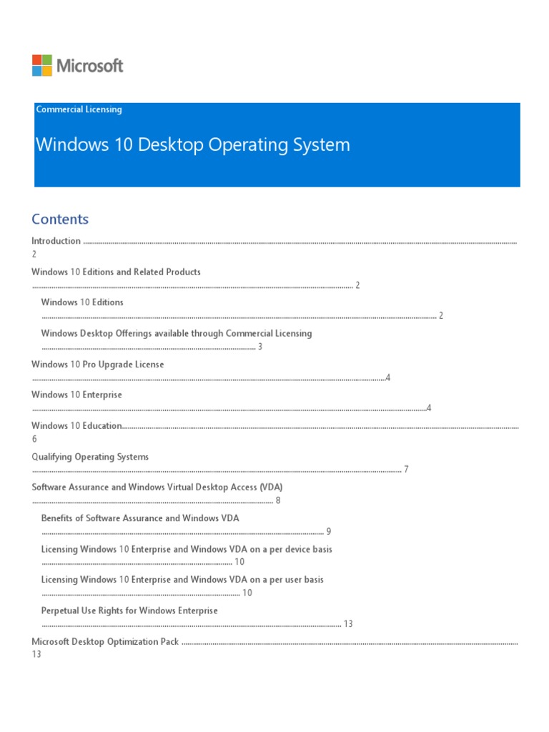 Windows 10 Volume Licensing Guide | PDF | Windows 10 | Microsoft Windows