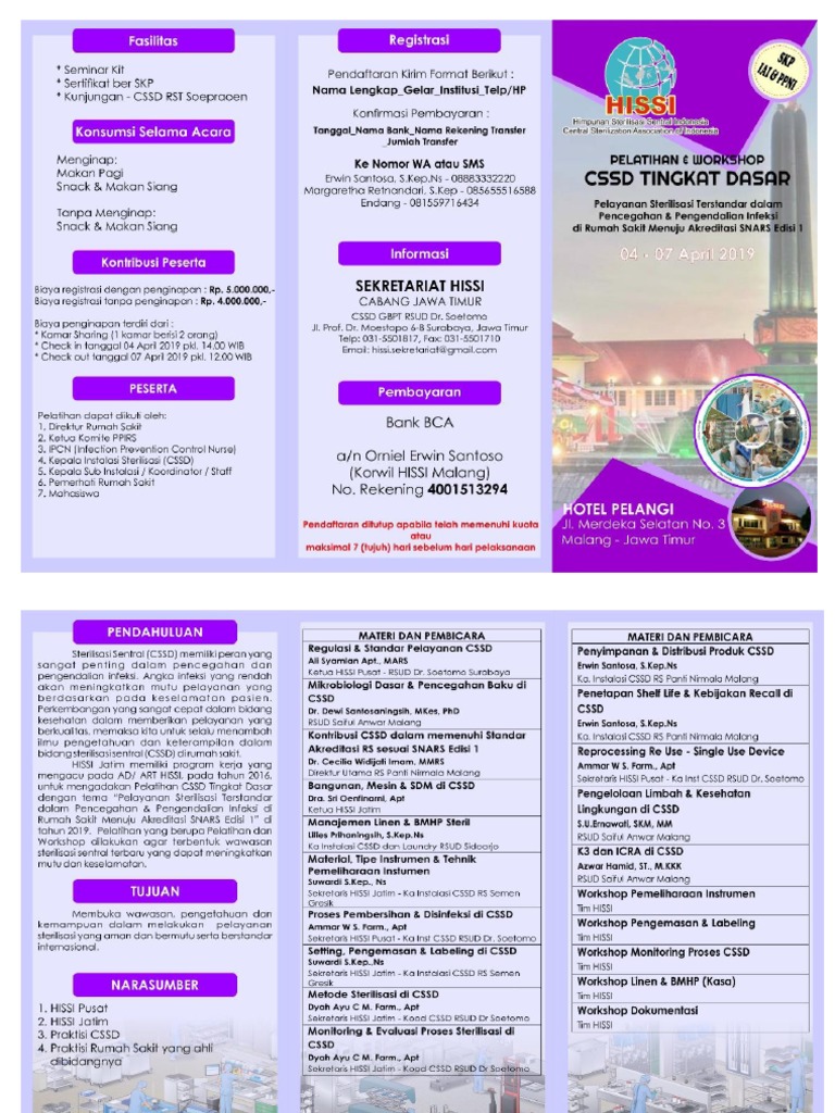 Brosur Seminar CSSD | PDF