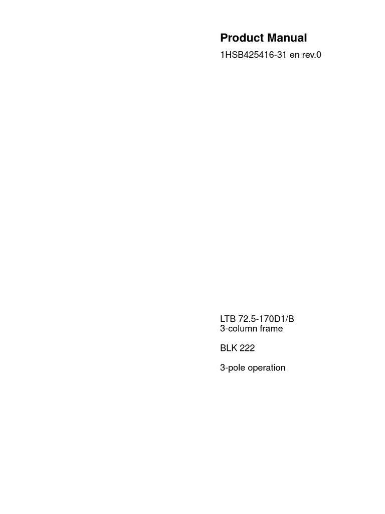 Manual Interruptot LTB-D1 3-Colum - 115 KV | PDF | Switch | Electric Motor