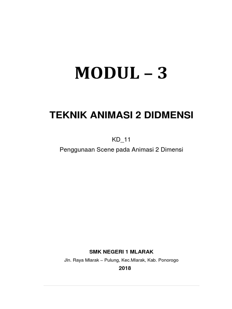 Modul Animasi 2 Dimensi | PDF