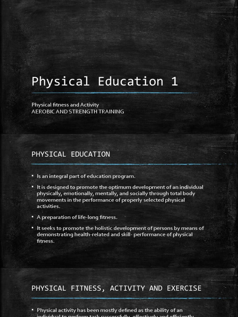 Physical Education 1 | PDF | Physical Fitness | Strength Training