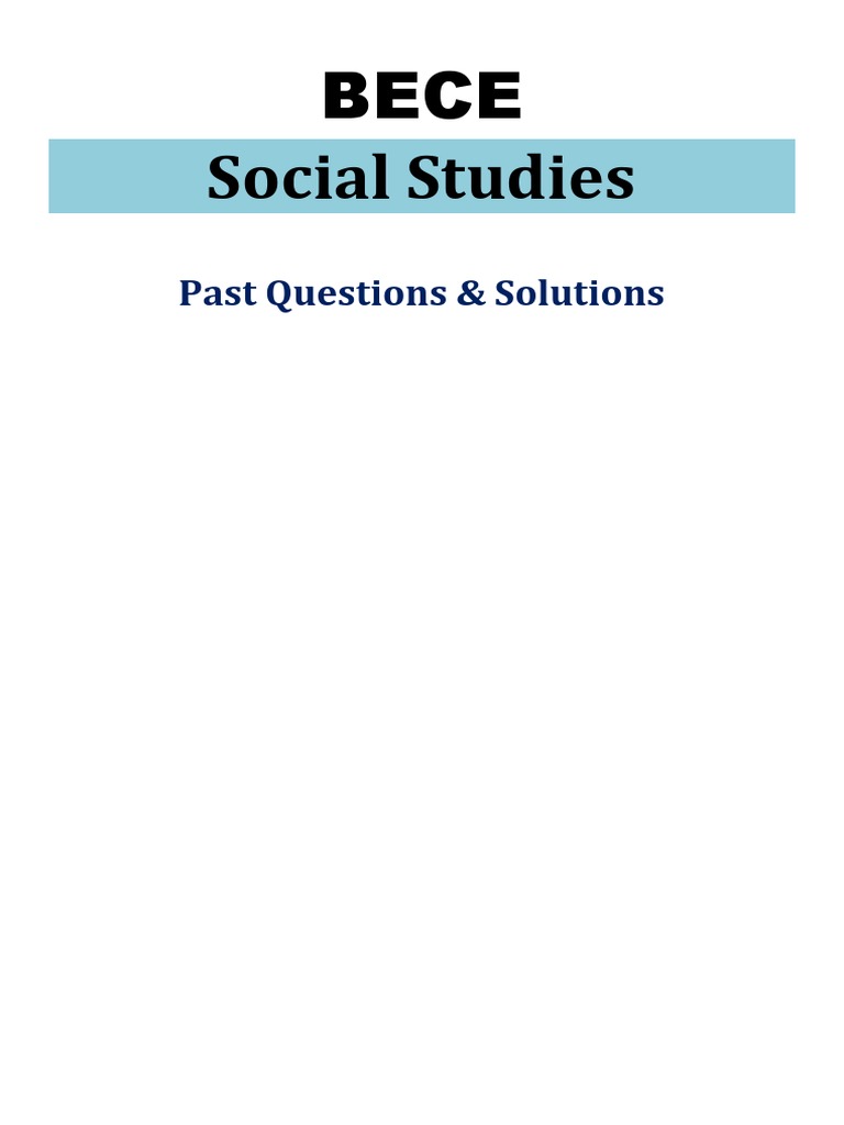 BECE Social Studies Past Questions 2014 | PDF | Ghana | Rain