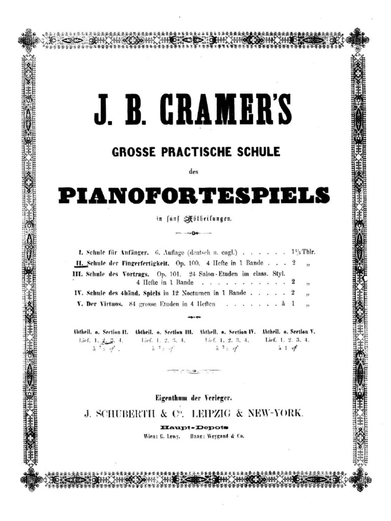 Cramer Op 100 PDF | PDF