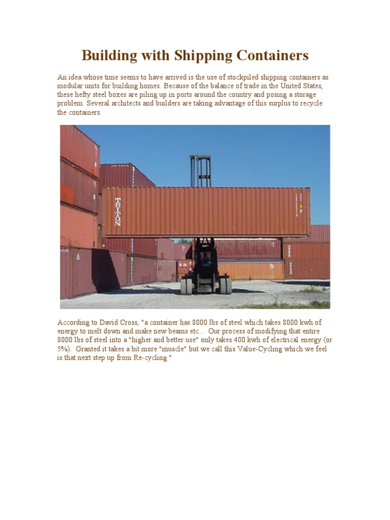 Building With Shipping Containers-123 | PDF | Roof | Framing (Construction)
