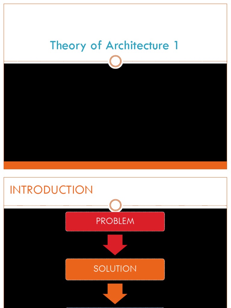 Theory of Architecture 1 | PDF