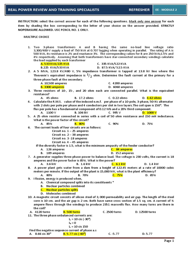EE - Module 2 - APRIL 2012 | PDF | Series And Parallel Circuits ...