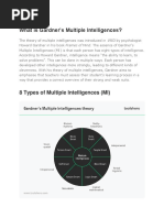 Multiple Intelligences Theory: Howard Gardner | PDF | Intelligence | Behavioural Sciences