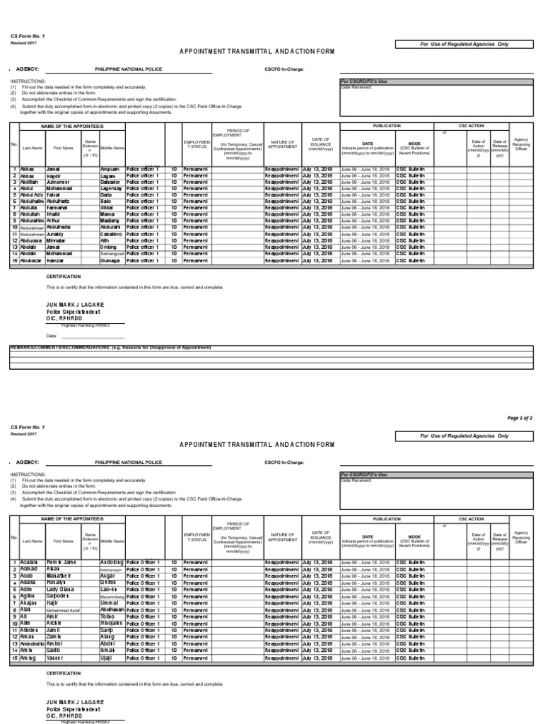 Checklist of Common Requirements | Download Free PDF | Law Enforcement ...