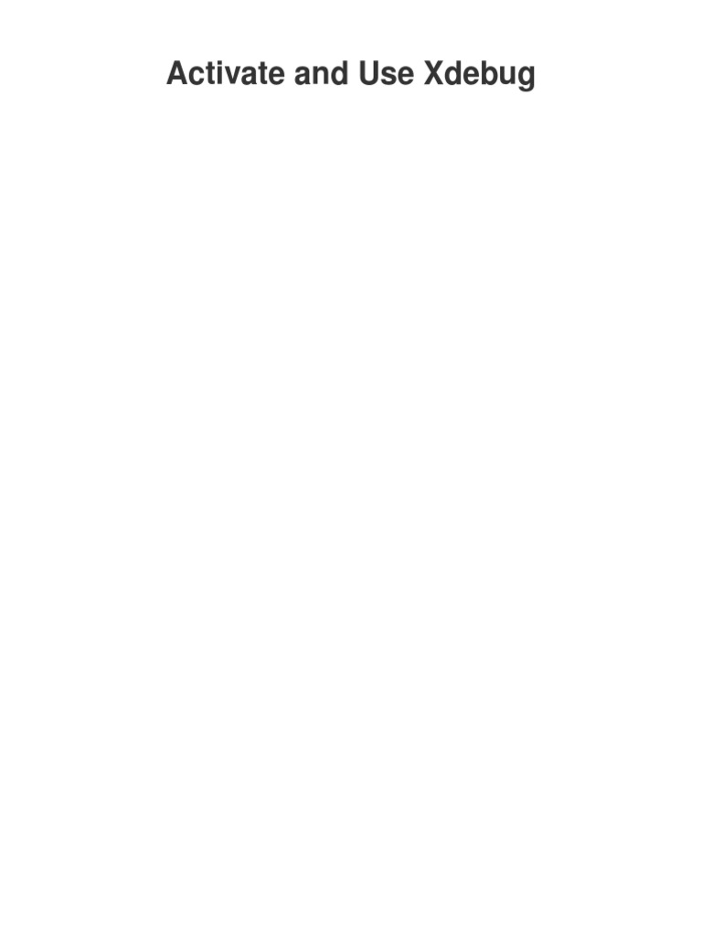 Activate Use Xdebug | PDF | Php | Subroutine