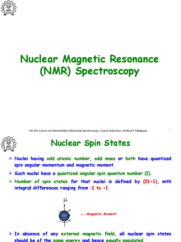 NMR | PDF | Nuclear Magnetic Resonance | Hydrogen Bond