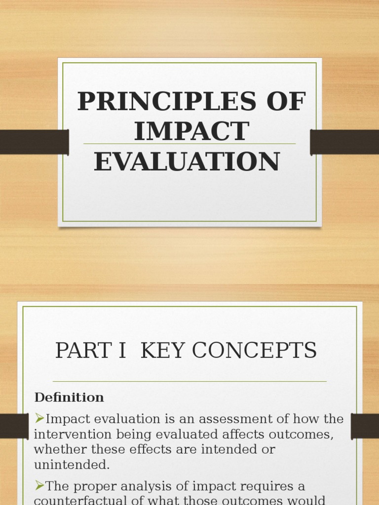 Principles of Impact Evaluation | PDF | Evaluation | Survey Methodology