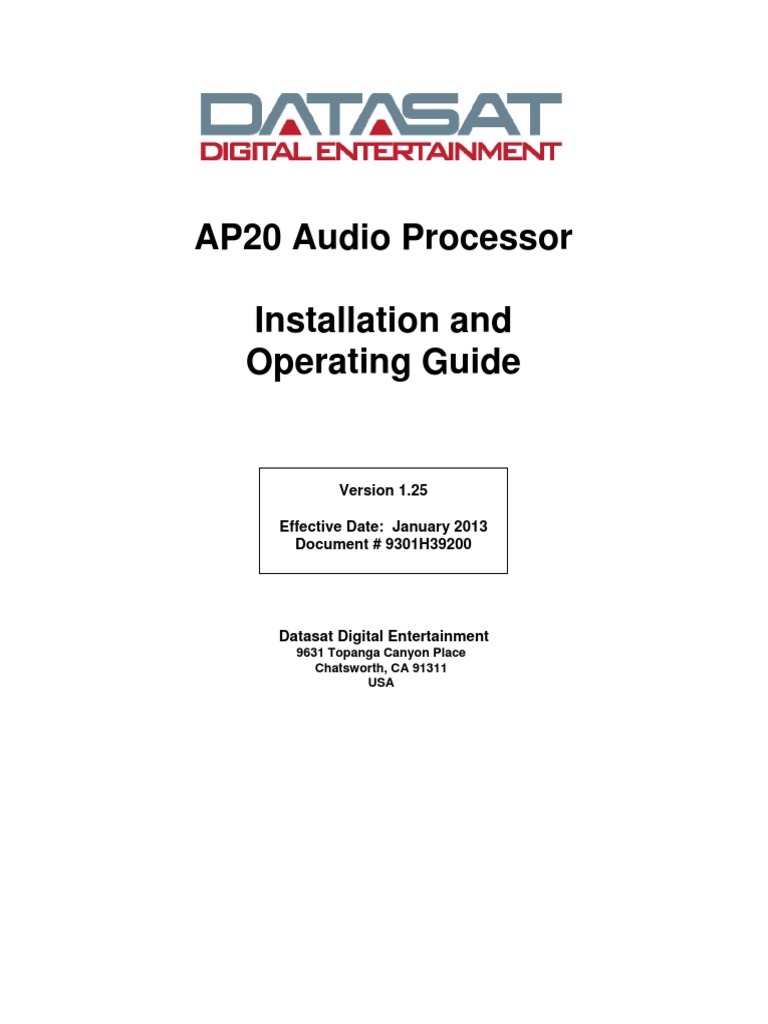 AP20 Users Guide | PDF | Computer Monitor | Electromagnetic Interference