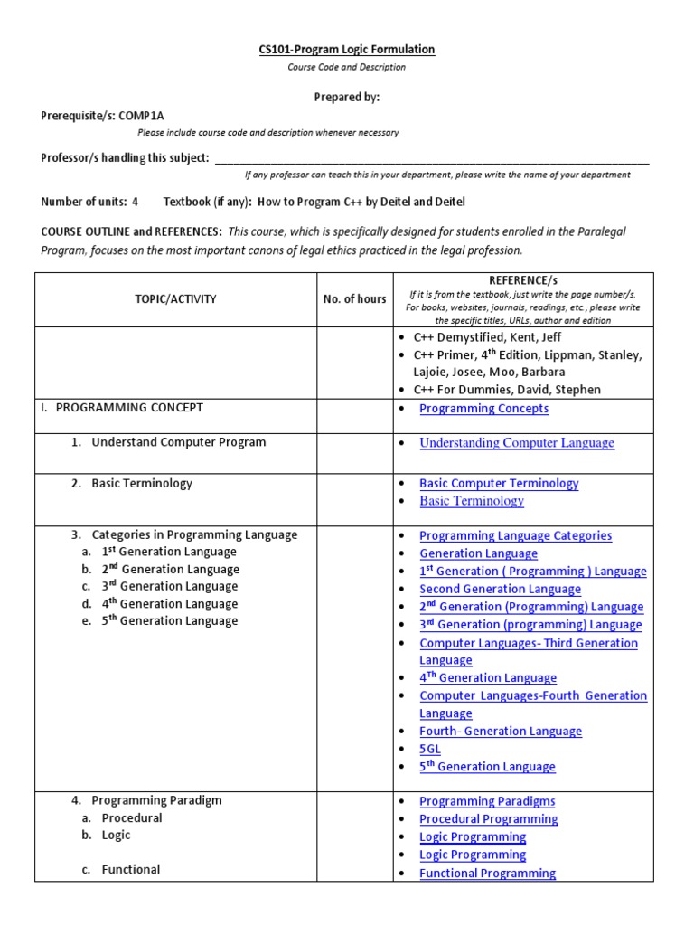 Cs101 Program Logic Formulation 1 Pdf Computer Program Programming