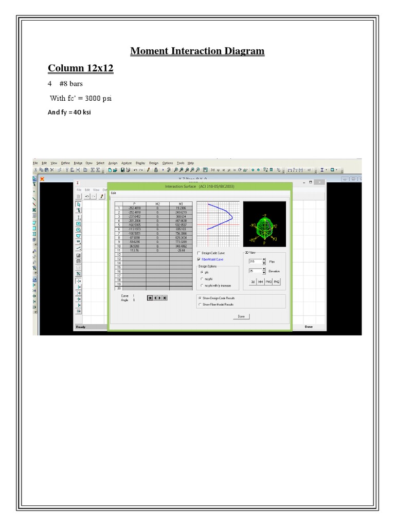 Sap2000 - Moment Interaction Diagram | PDF