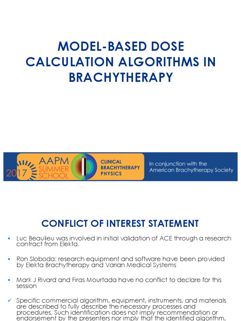 Model-Based Dose Calculation Algorithms in Brachytherapy | PDF | Dosimetry | Monte Carlo Method