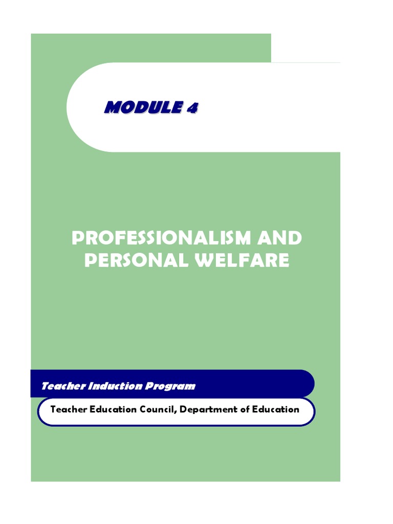 Module 4 Professionalism and Personal Welfare PDF | PDF | Mentorship ...