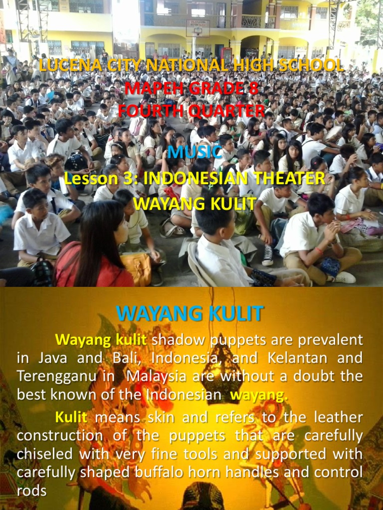 WAYANG KULIT INDONESIAN THEATER Ppt. (By Sir Alivia) | PDF | Performing ...