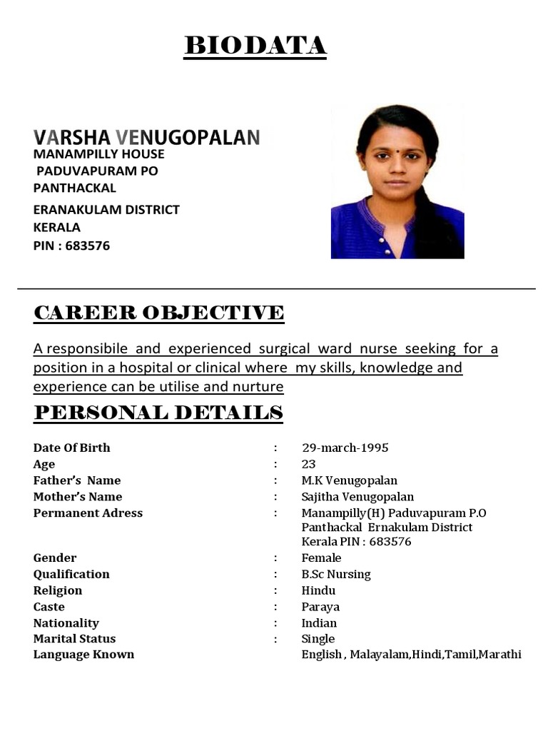 Varsha VEnugopalan CV NEW | PDF | Intensive Care Unit | Intravenous Therapy
