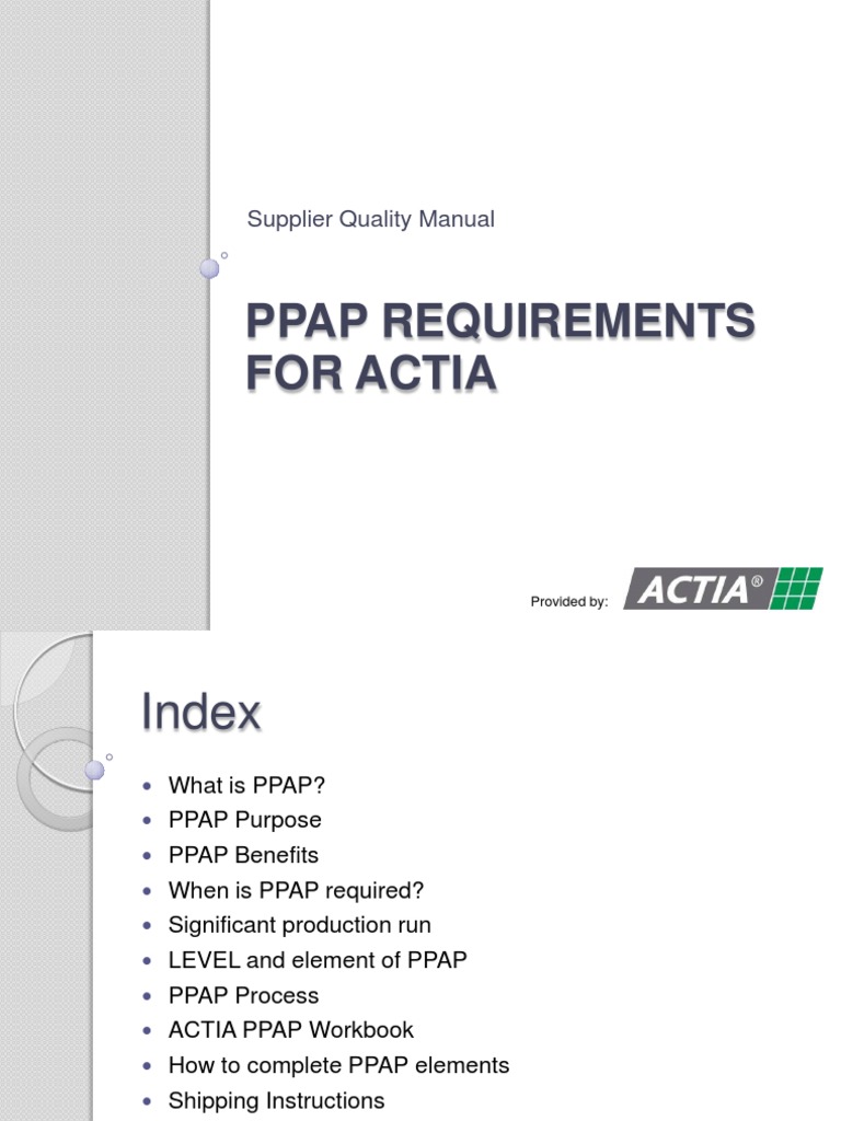 Ppap Training PDF | PDF