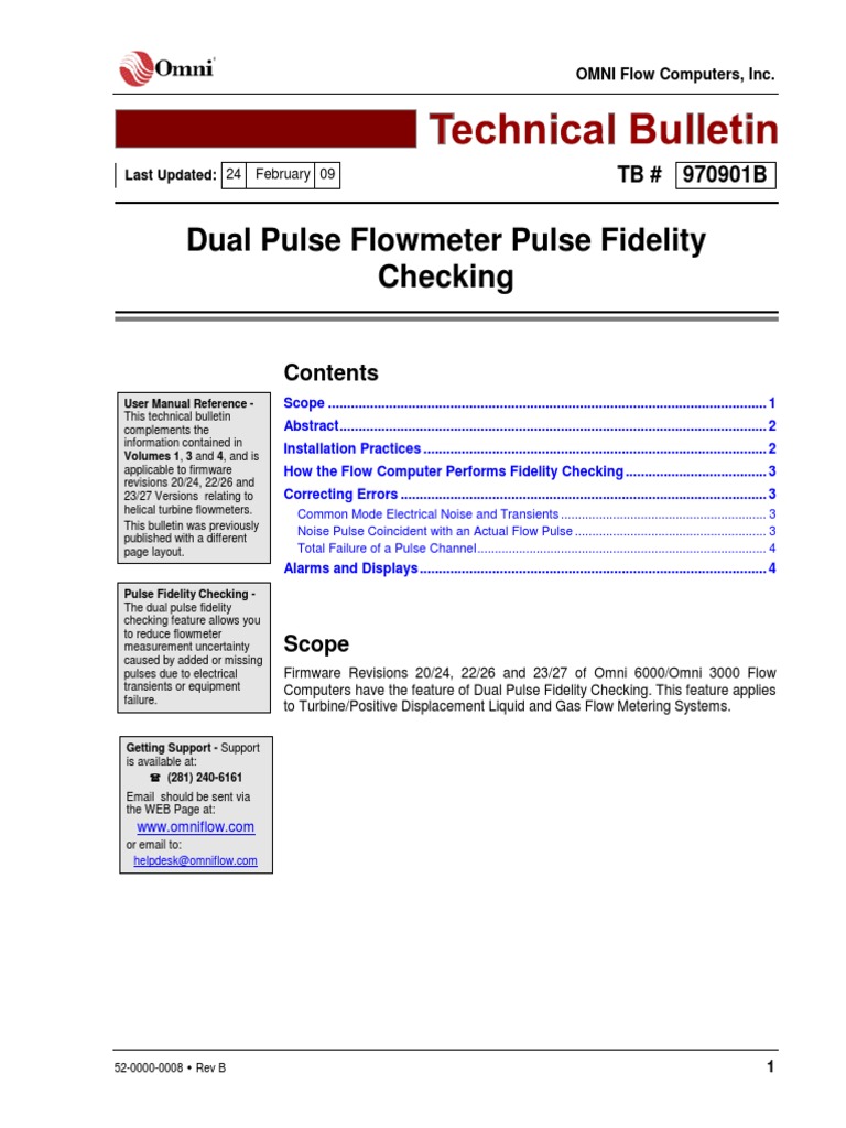 Dual Pulse Flowmeter Fidelity Checking | PDF | Flow Measurement ...