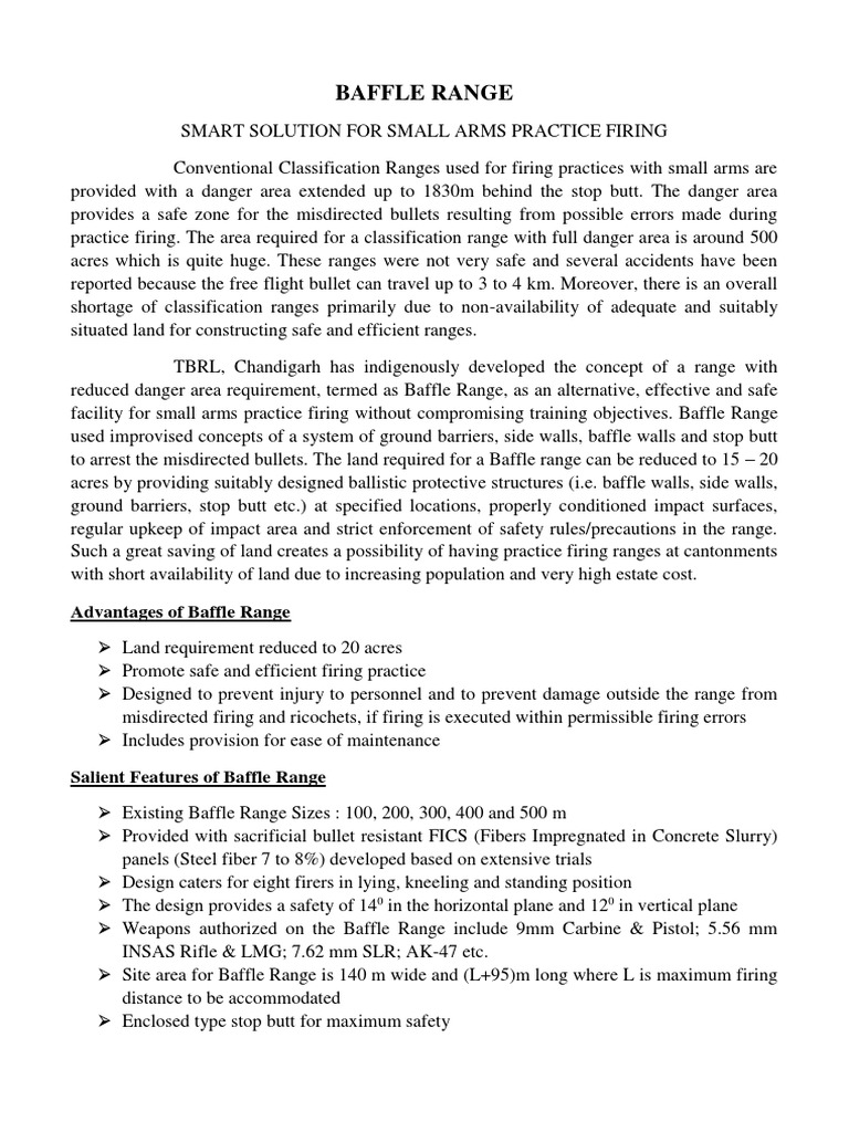 Baffle Range | PDF | Firearms | Bullet