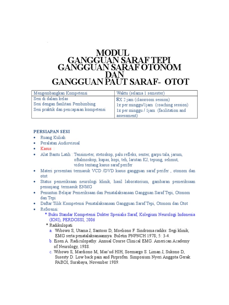 MODUL - Saraf Perifer | PDF