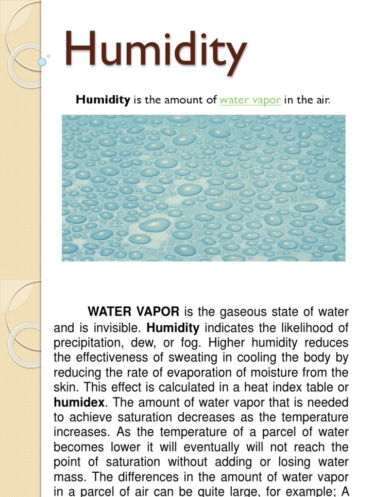 Humidity | PDF | Humidity | Water Vapor
