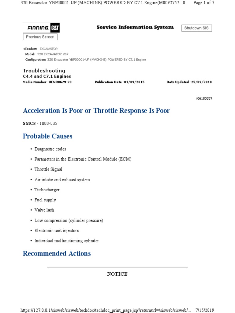 Acceleration Is Poor or Throttle Response Is Poor: Troubleshooting ...