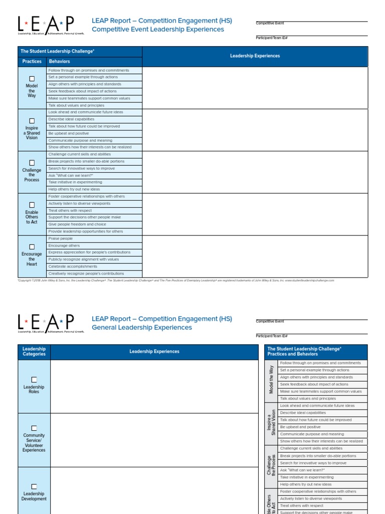 Leap Report Template | PDF | Value (Ethics) | Leadership