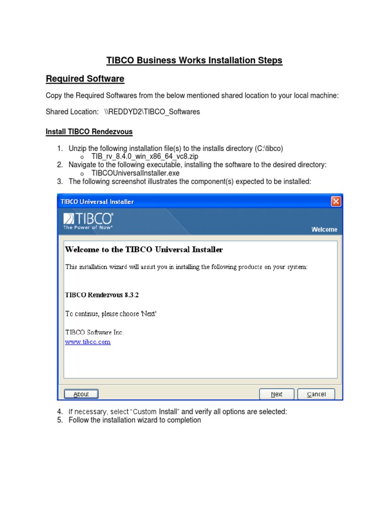 TIBCO Business Works Installation Steps | PDF