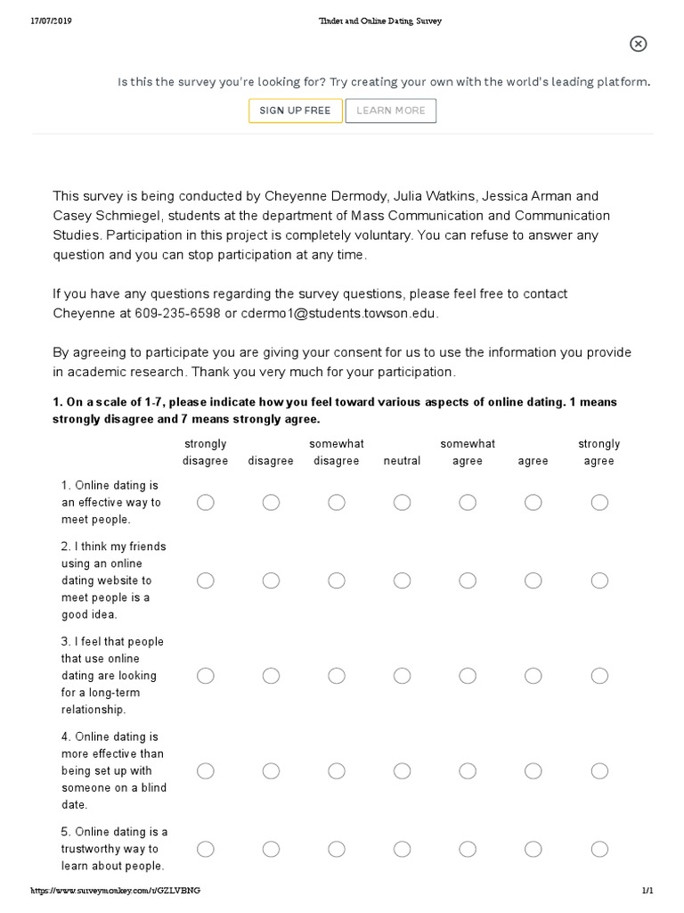 Tinder Online Dating Survey Insights | PDF | Social Science | Lifestyle