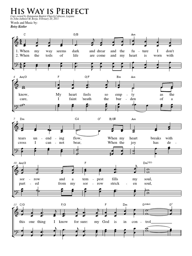 His Way Is Perfect PDF | PDF