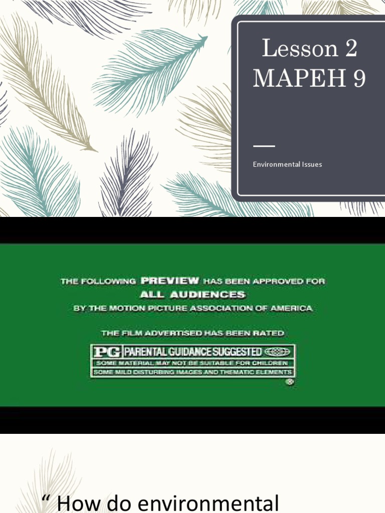 Lesson 2 Mapeh 9: Environmental Issues | PDF | Habitat Destruction ...