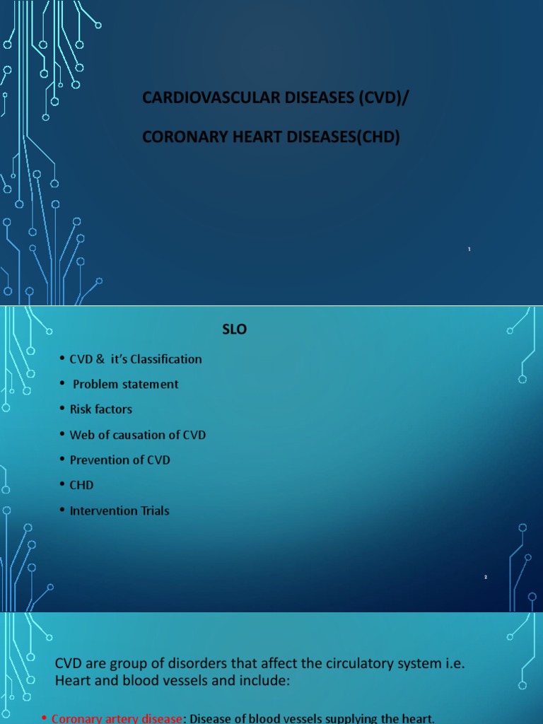 Cardiovascular Diseases (CVD) / Coronary Heart Diseases (CHD) | PDF ...