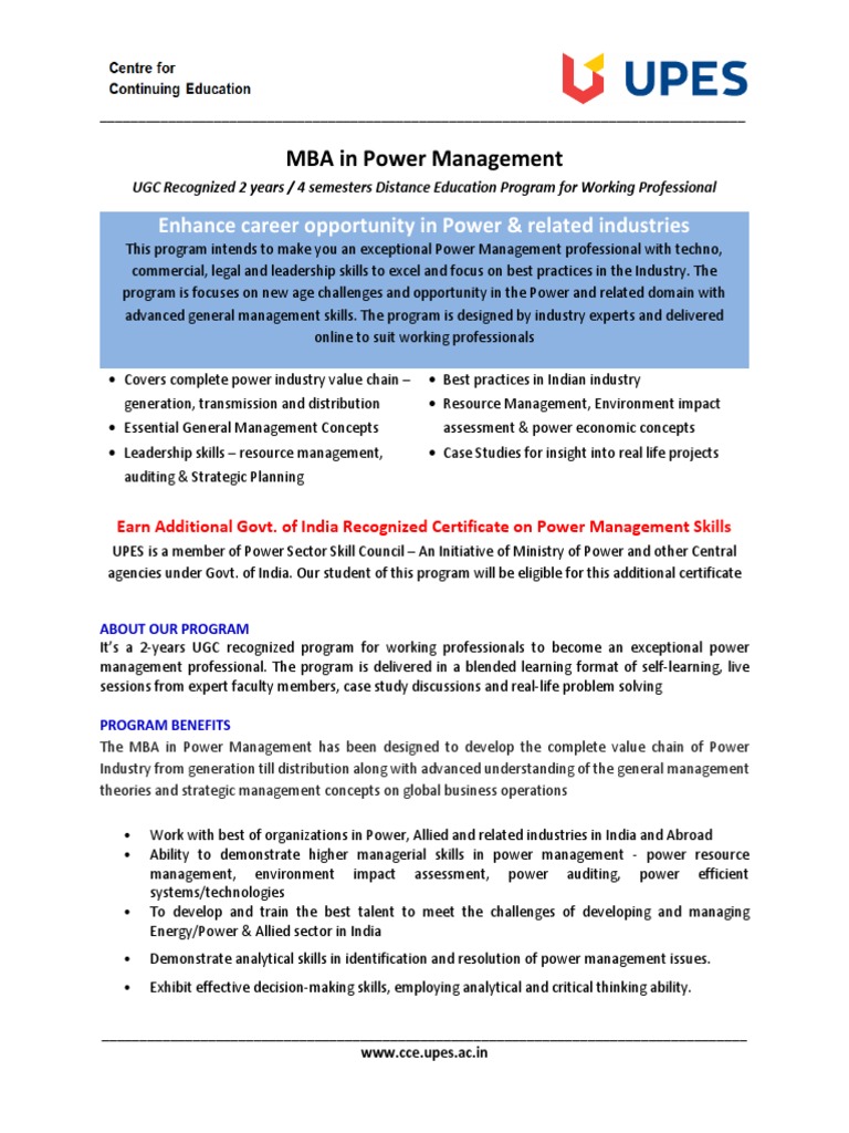 12uf MBAinPowerManagement | PDF | Educational Technology | Master Of ...