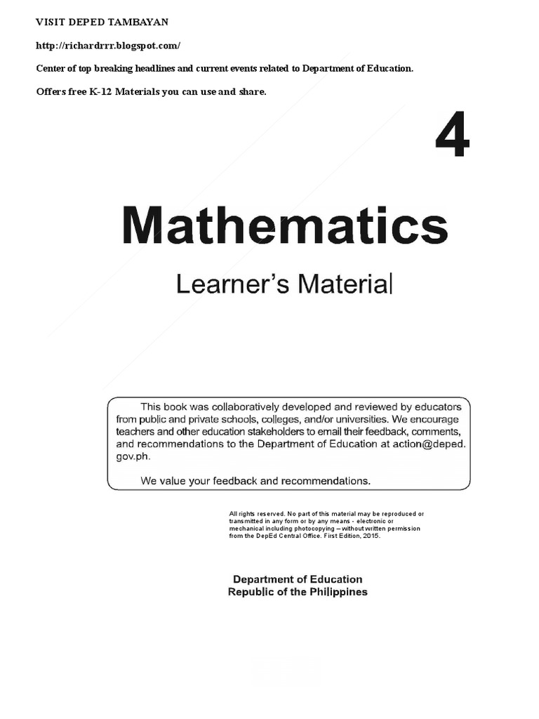 DepEd Tambayan - Free K-12 Materials | PDF