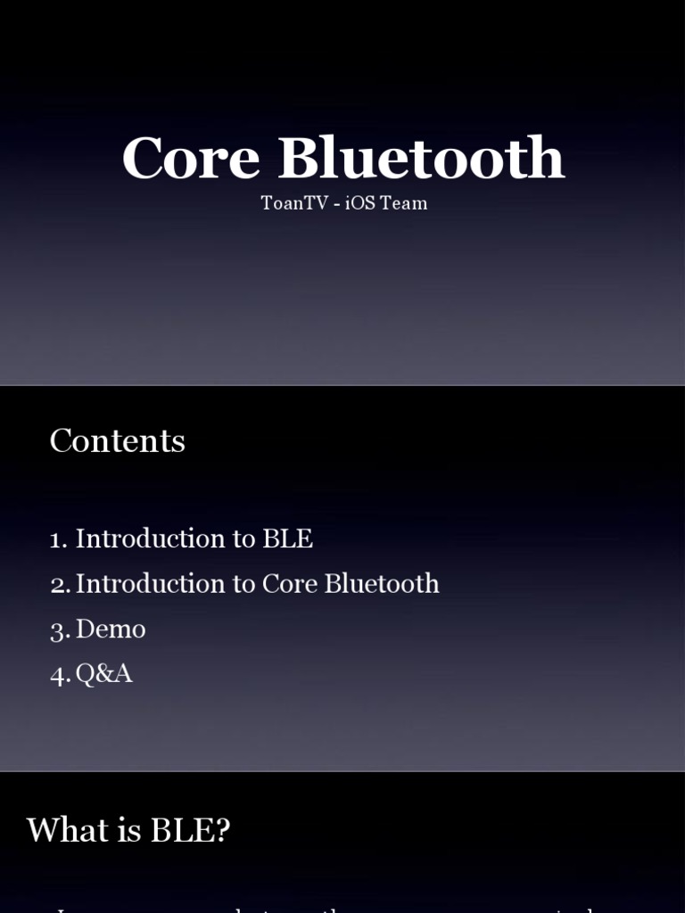 An Introduction to Using Core Bluetooth for Bluetooth Low Energy (BLE ...